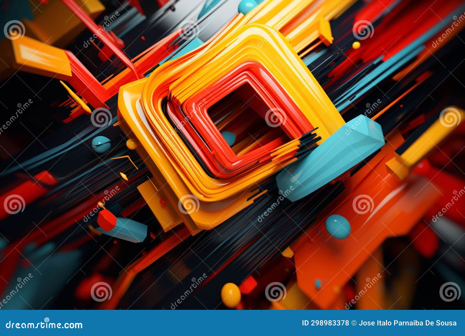 Bold and Contrasting Primary Colors in Abstract Co Stock Photo - Image ...