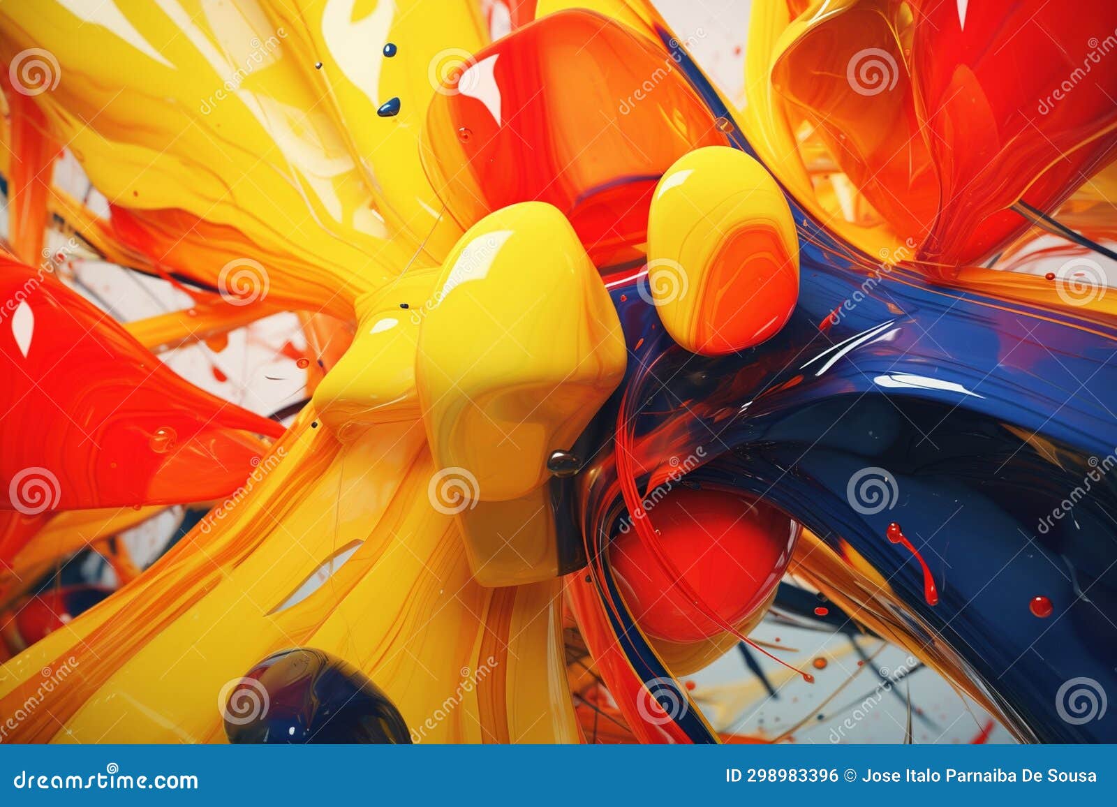 Bold and Contrasting Primary Colors in Abstract Co Stock Photo - Image ...