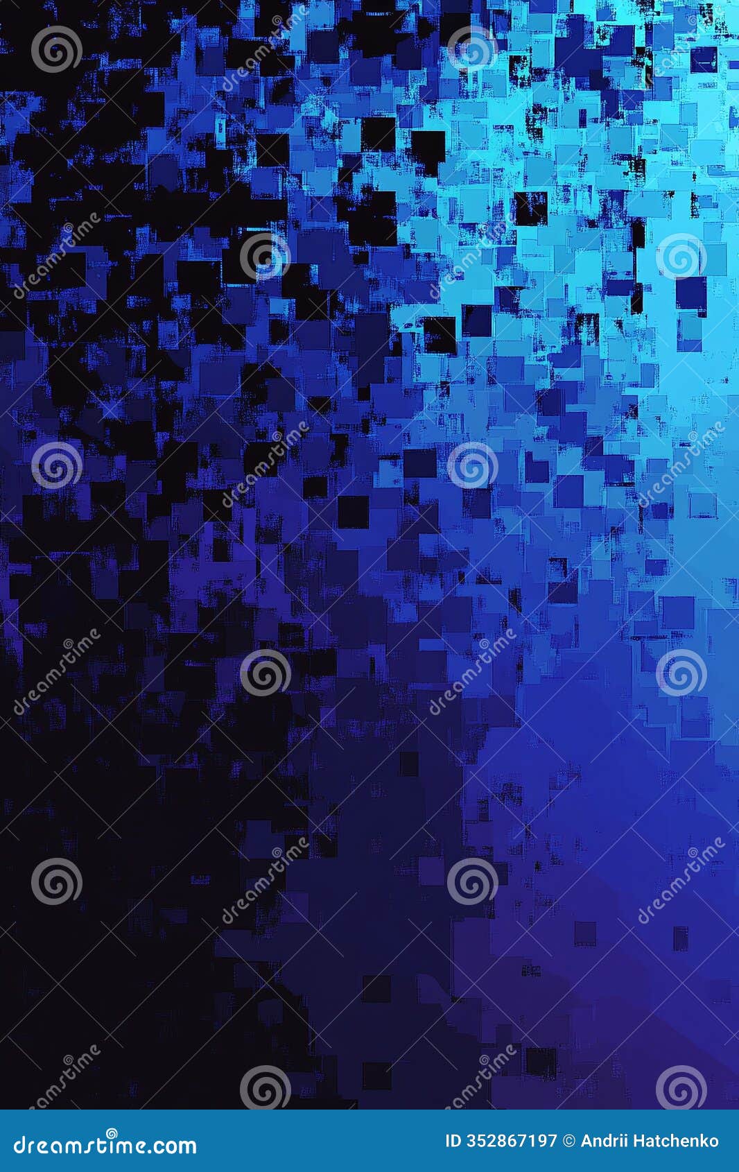 Bold Cyan Transitioning into Deep Royal Blue in a Pixel Gradient. Stock ...