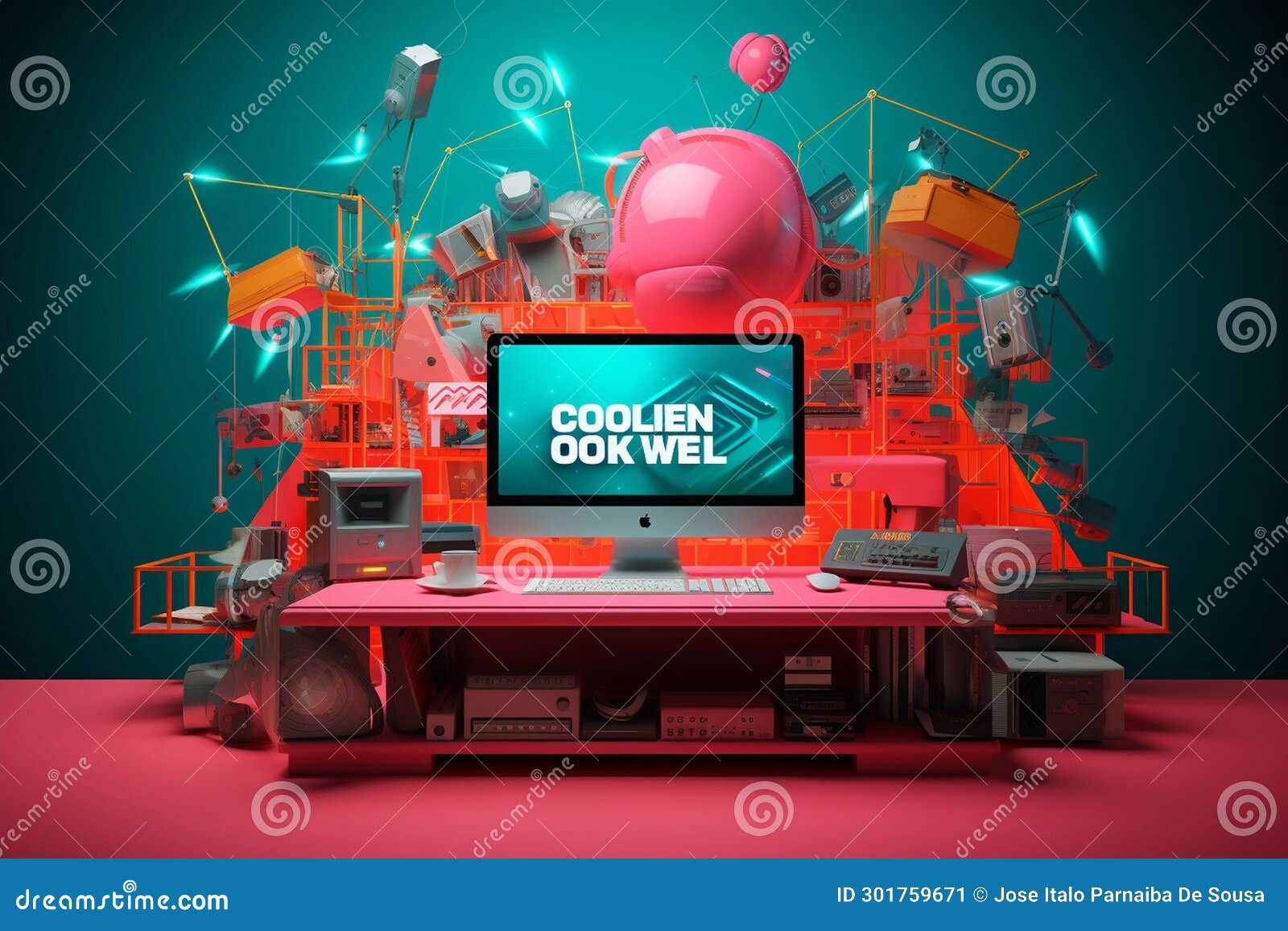 Bold Cyber Week Sale Banner with a Captivating Stock Illustration ...