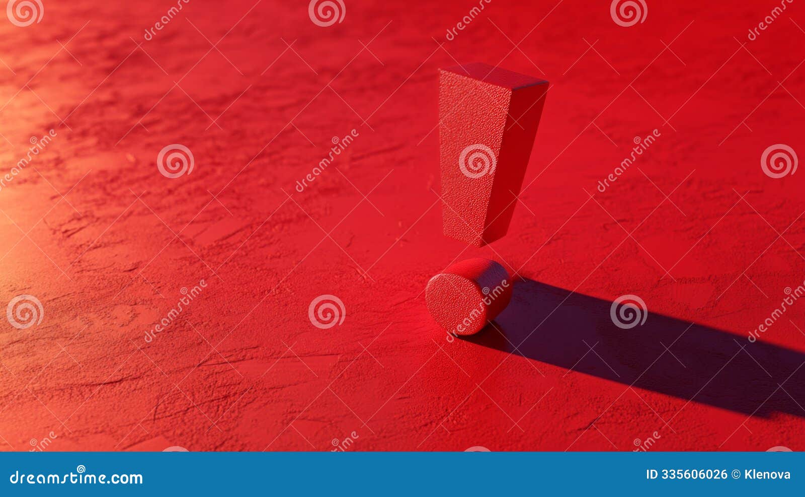 Bold 3D Red Exclamation Mark, Signifying Importance or Alert. Stock ...