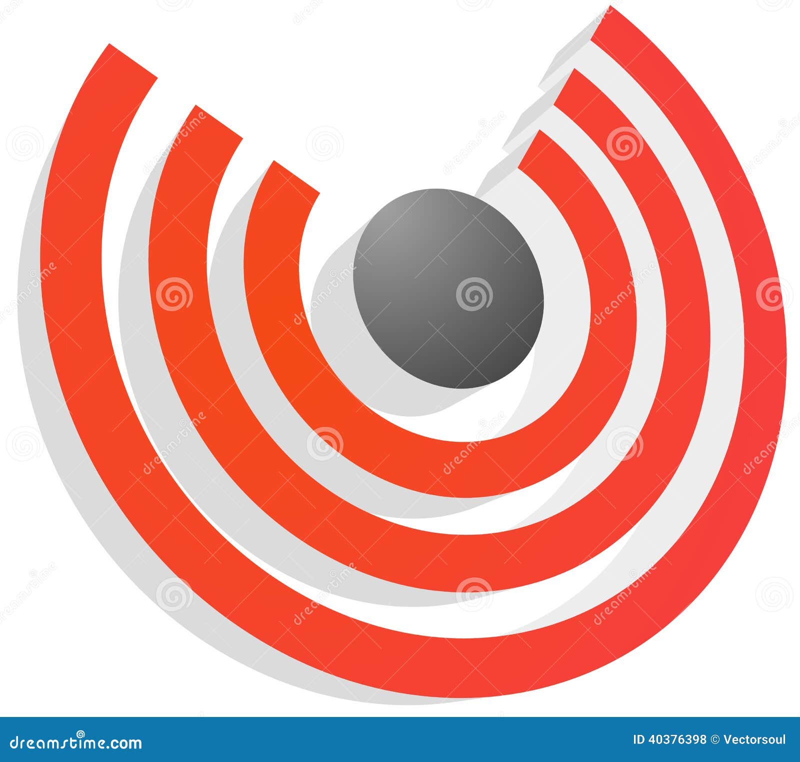 Bold 3d signal graphic stock vector. Illustration of gprs - 40376398