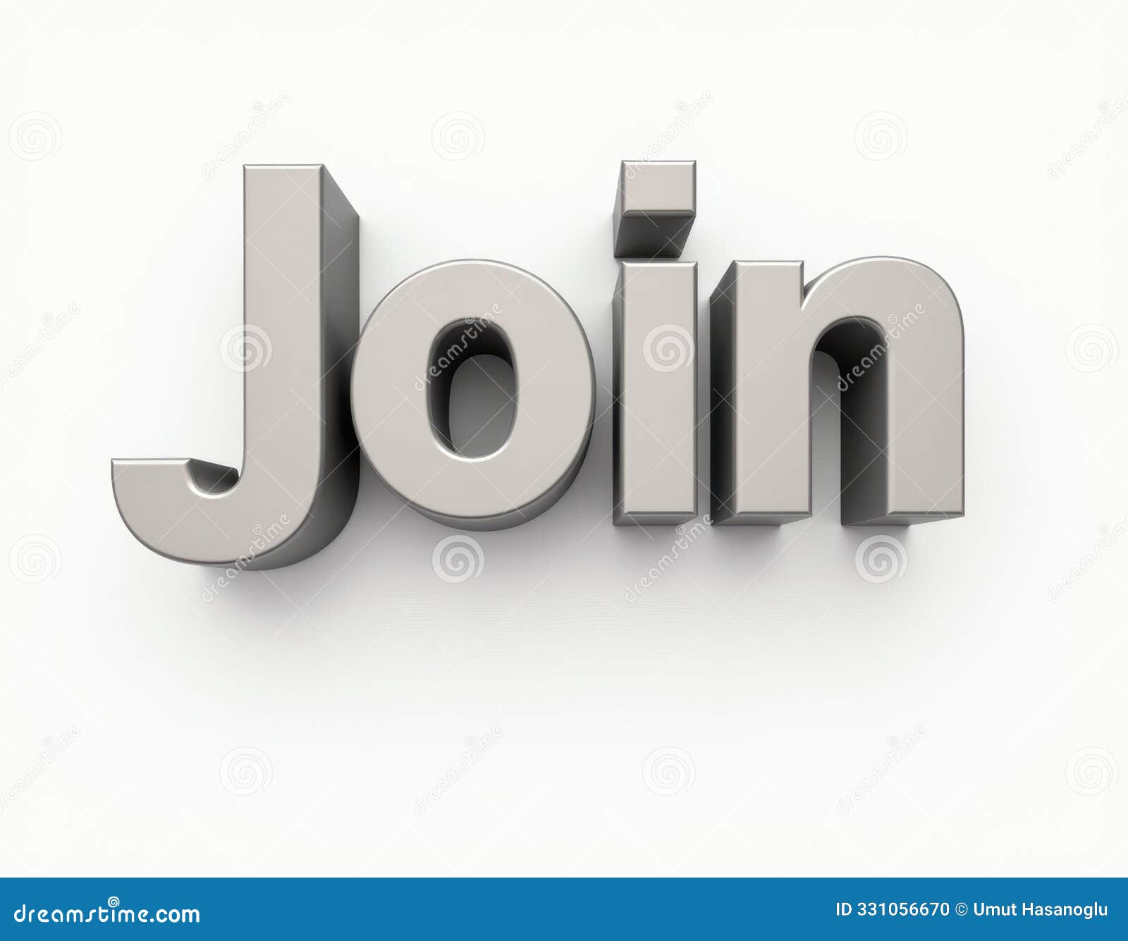 Bold 3D Text Join on a White Background. Stock Illustration ...