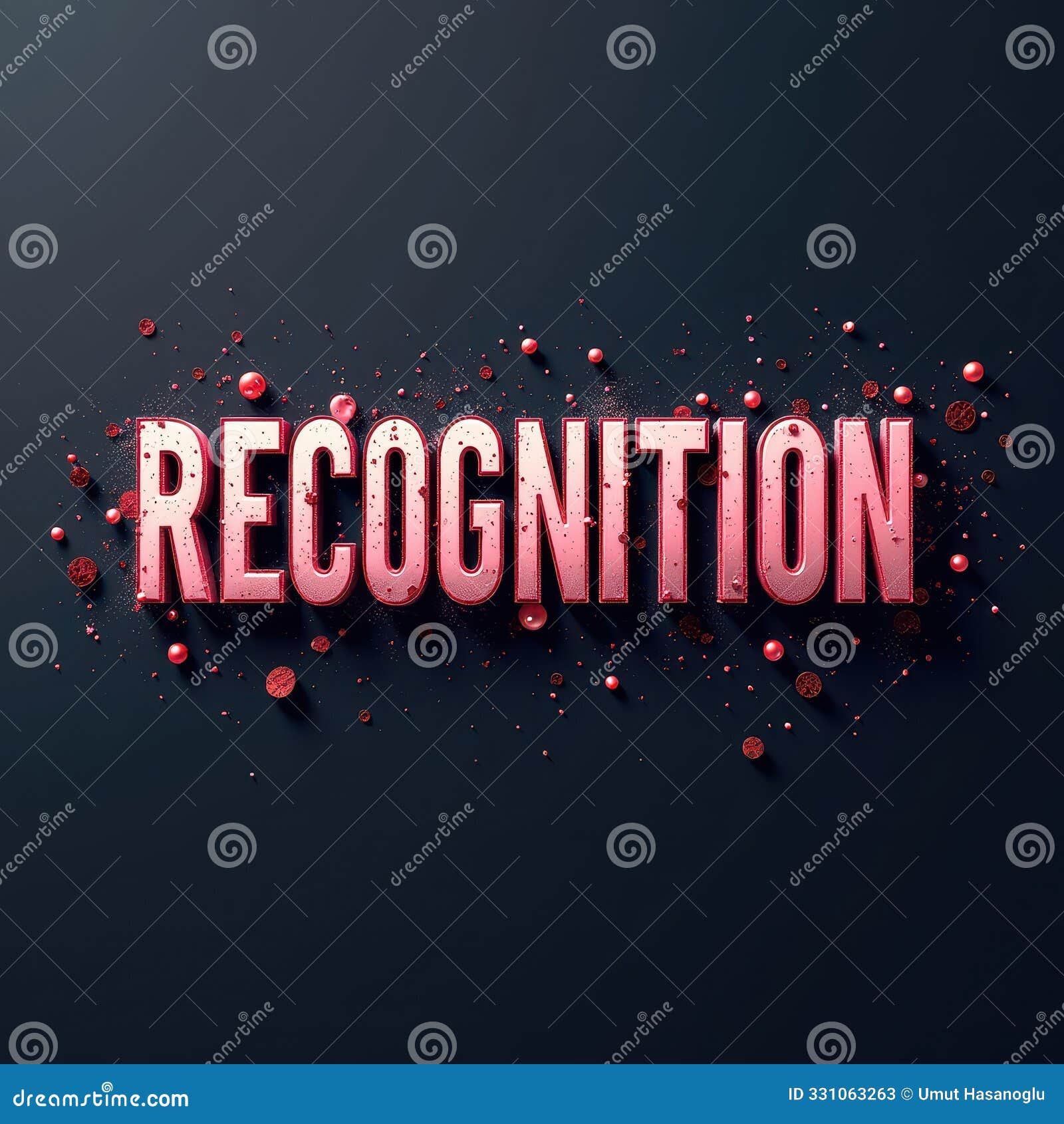 Bold 3D Text RECOGNITION with Dynamic Particle Effects on Dark ...