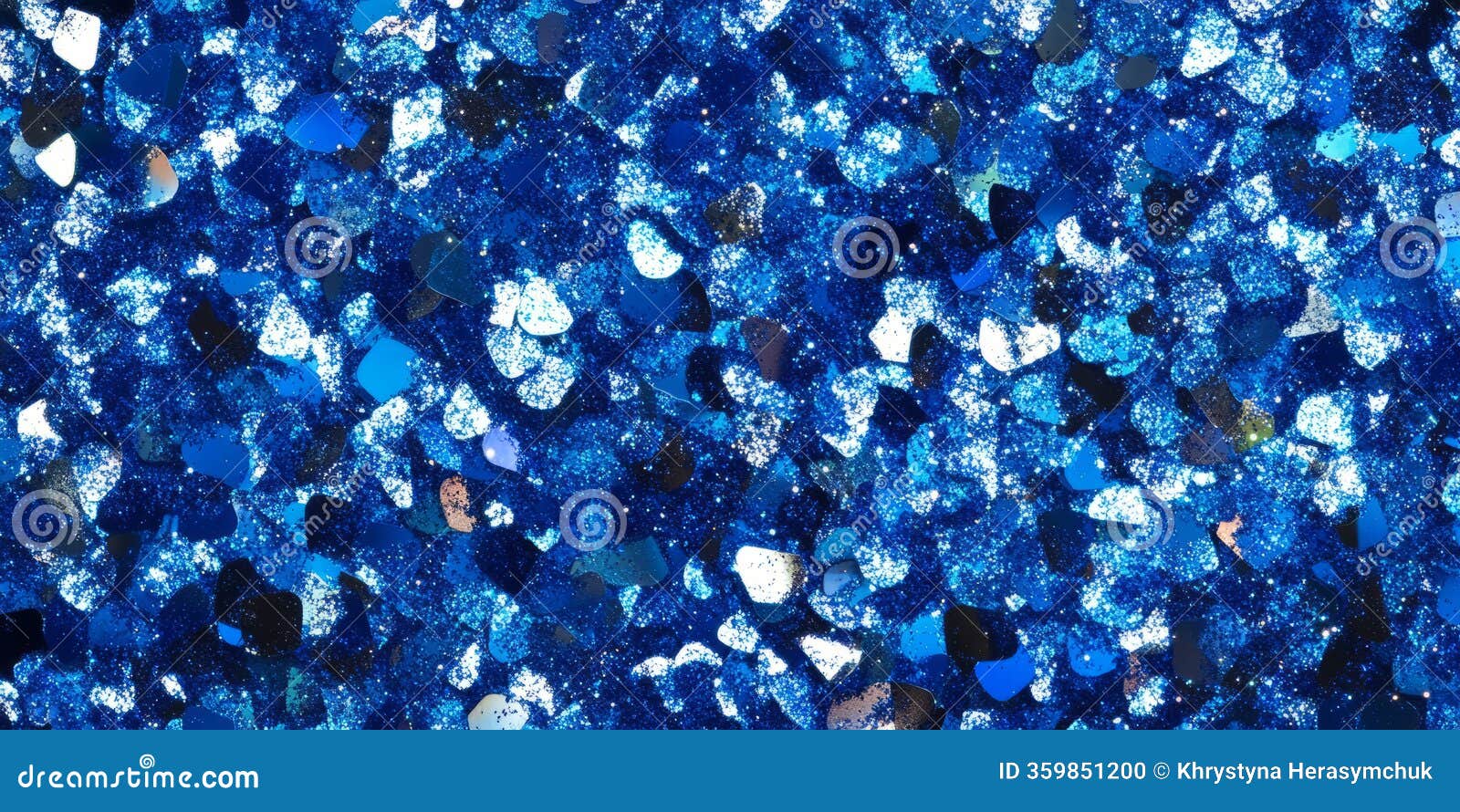 A Bold, Deep Blue Glitter Background, with Large Flakes of Glitter that ...