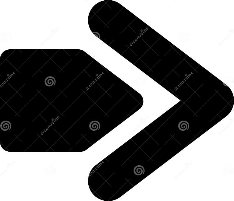 Bold Double Black Arrow Pointing Right, Symbolizing Dynamic Progress ...