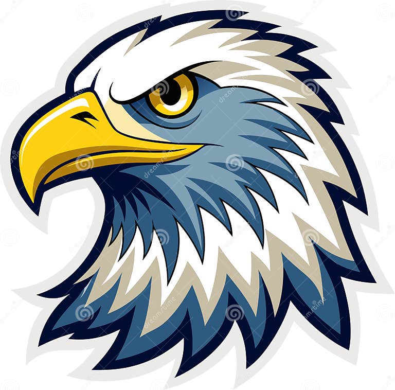 Bold Eagle Head Sticker Vector Design for Wildlife and Adventure ...