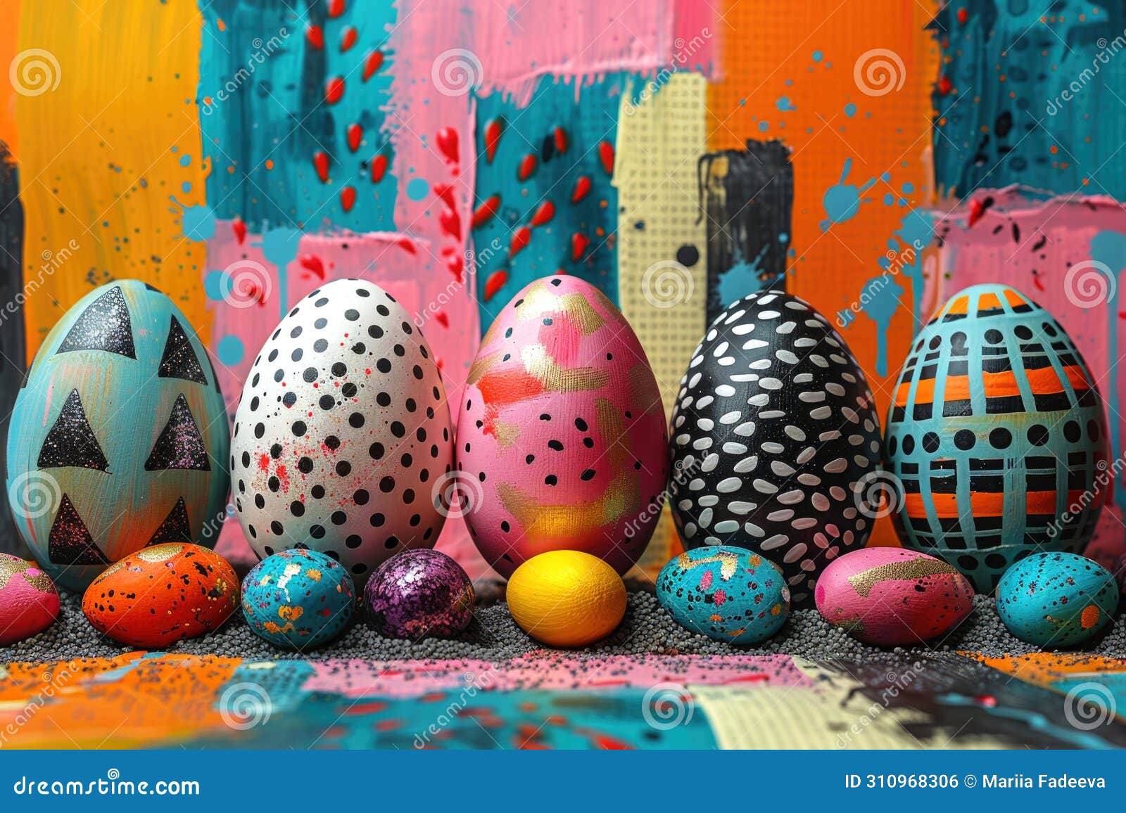 The Bold Easter Card Design in the Cluttercore Trend Features Rich ...