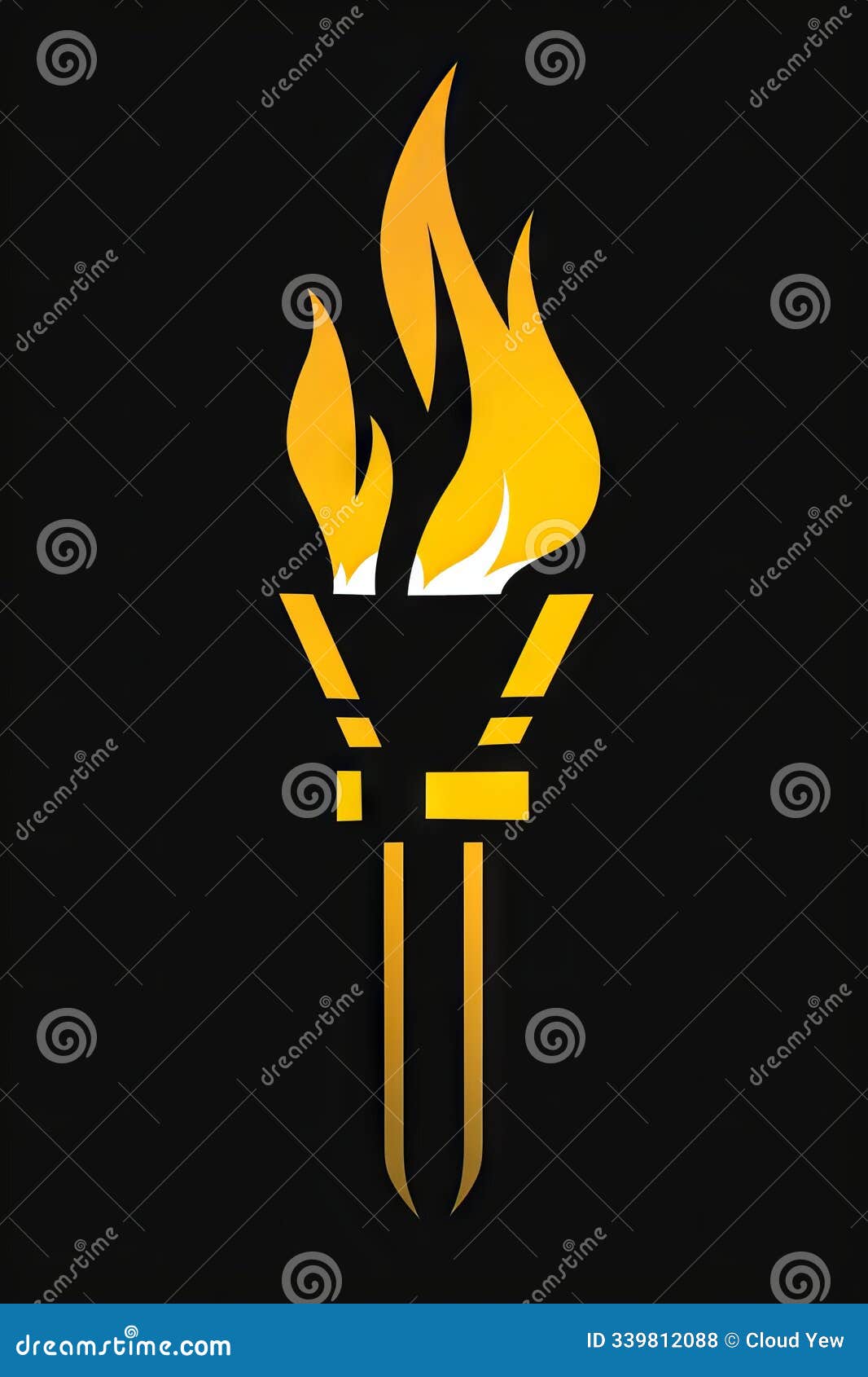 Bold Education Logo with a Torch Symbolizing Knowledge. Stock ...