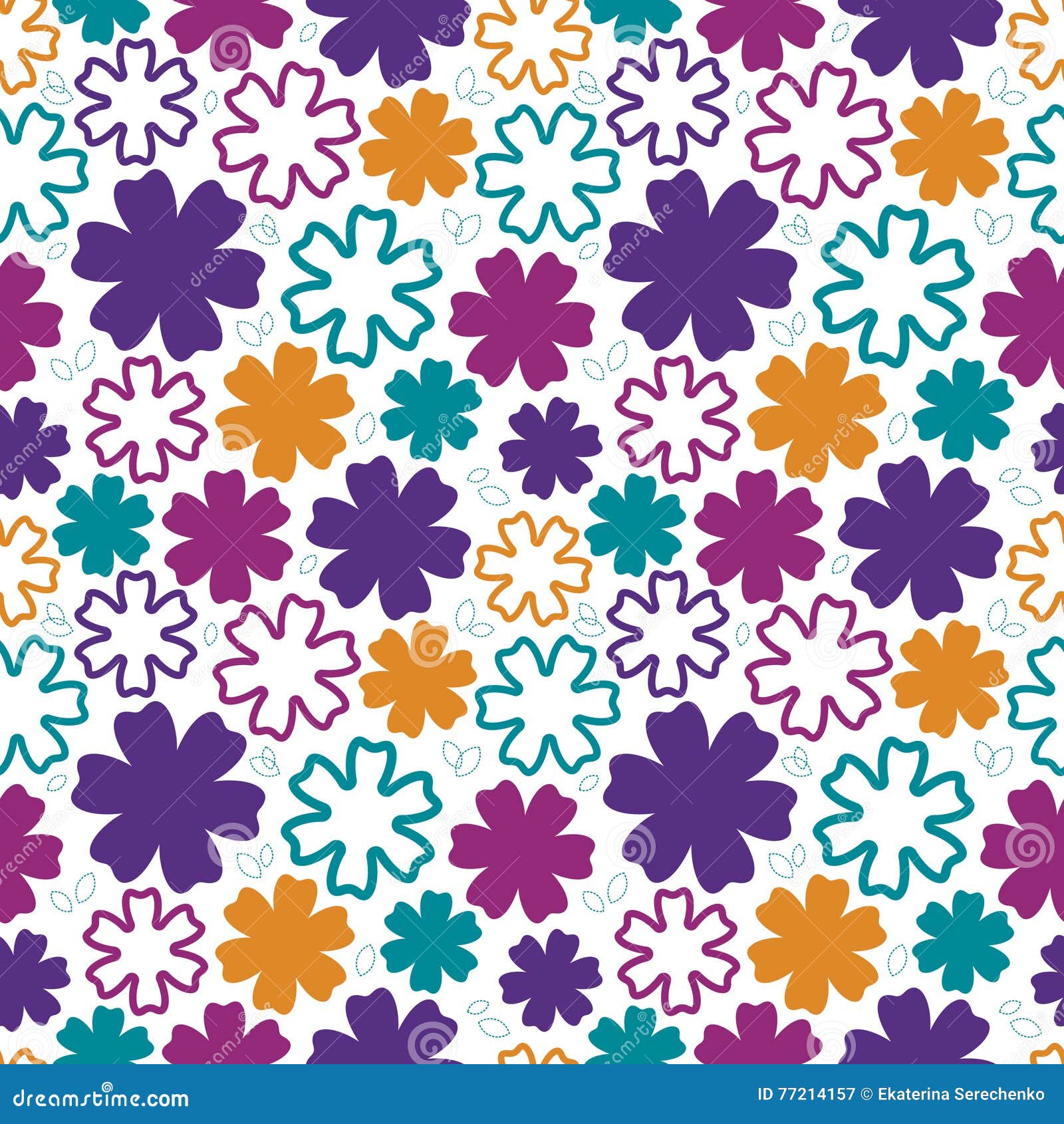 Bold Flowers Seamless Pattern. Vector Illustration Stock Vector ...