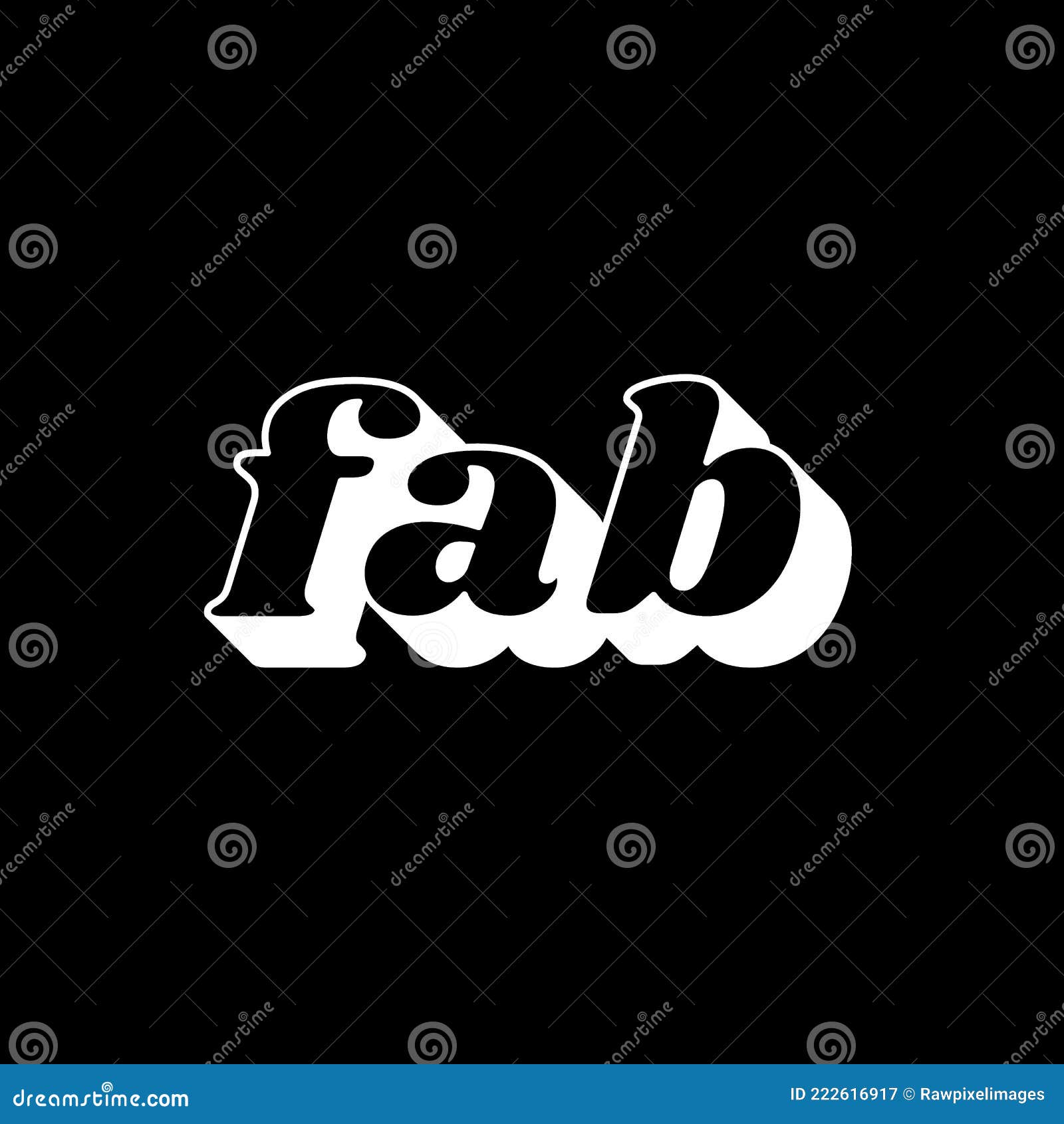 Bold Font Fab Retro Funky Typography Stock Illustration - Illustration ...