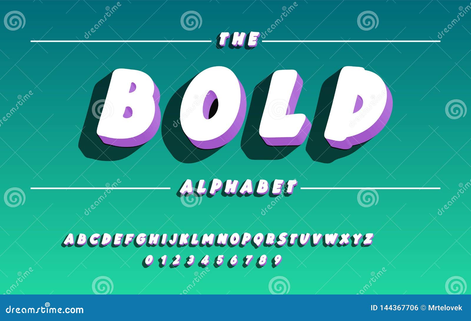 Bold Font, Latin Alphabet with Shadow. Stock Vector - Illustration of ...