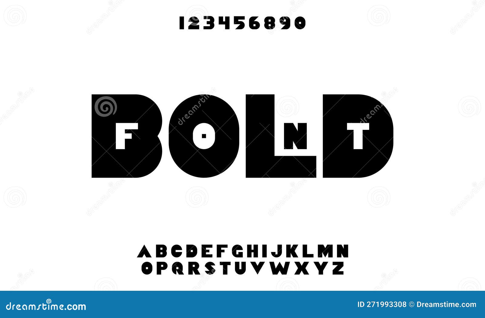 Bold font stock vector. Illustration of abstract, letter - 271993308