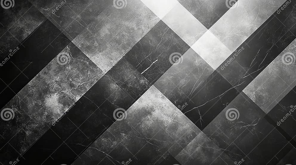 A Bold, Geometric Design with a Marble Texture in Grayscale. Stock ...