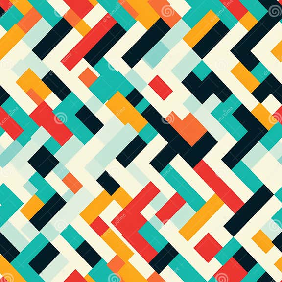 Bold Geometric Pattern: Abstract Lines and Shapes for Surface Printing ...