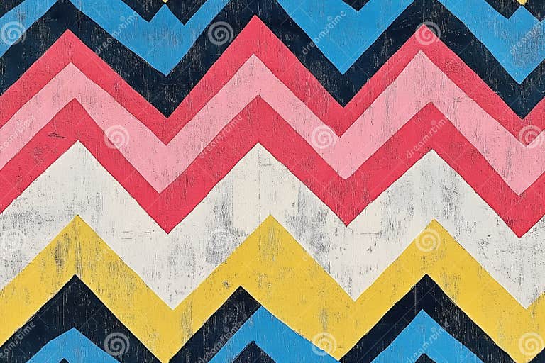 A Bold Geometric Pattern Featuring Large Zig-zags and Chevrons in ...