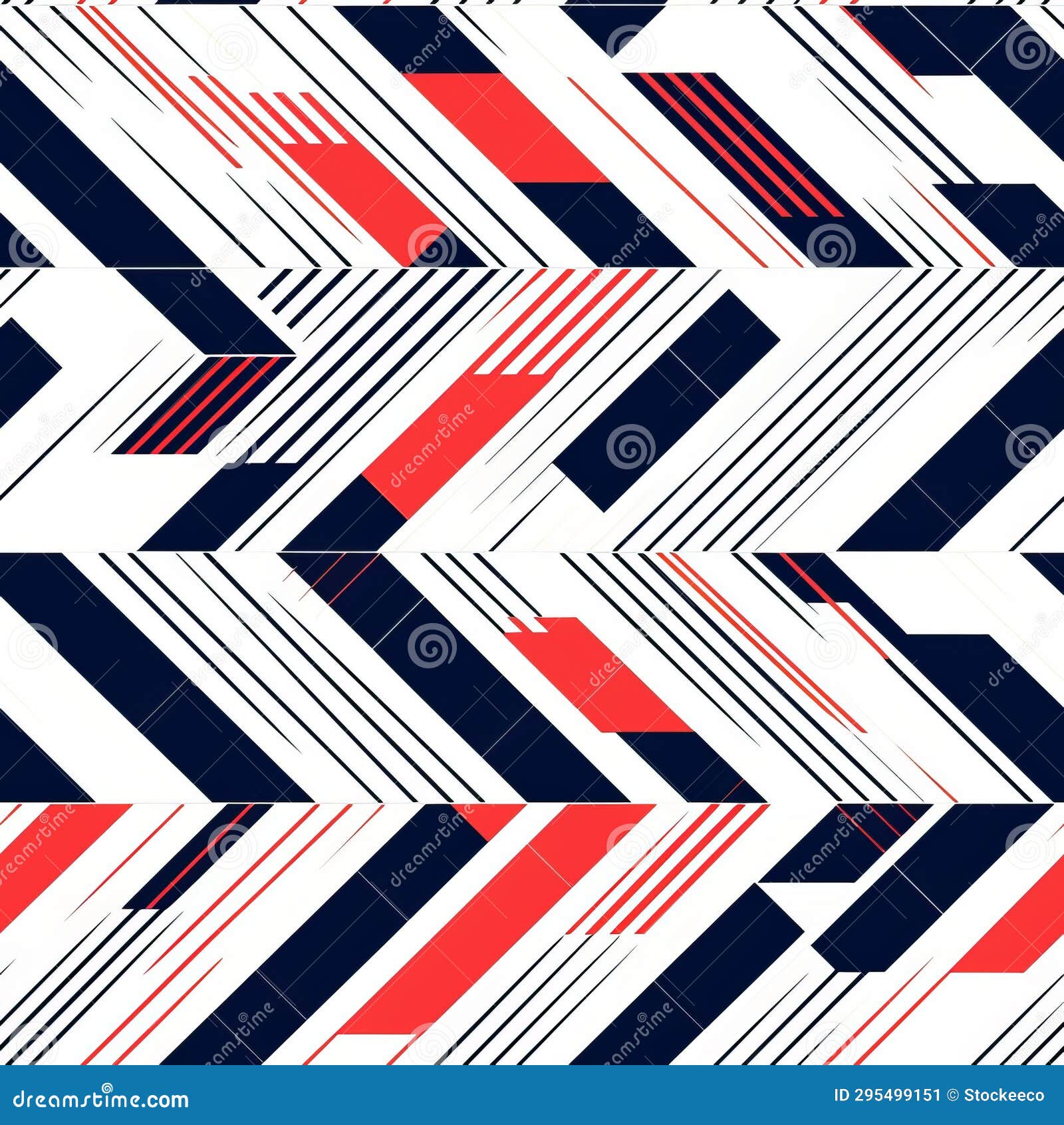 Bold Geometric Pattern with Red, Blue, and White Lines Stock Image ...