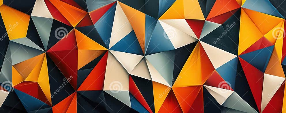 A Bold Geometric Pattern with Sharp Angles and Contrasting Colors ...