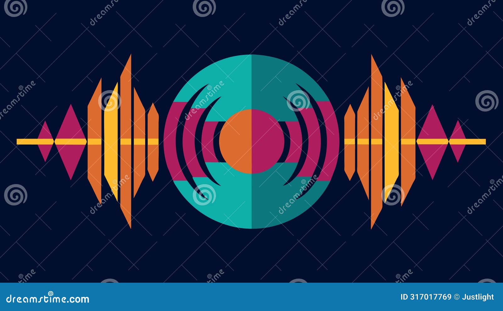 Bold Geometric Shapes are Formed by the Waveform Evoking Images of ...
