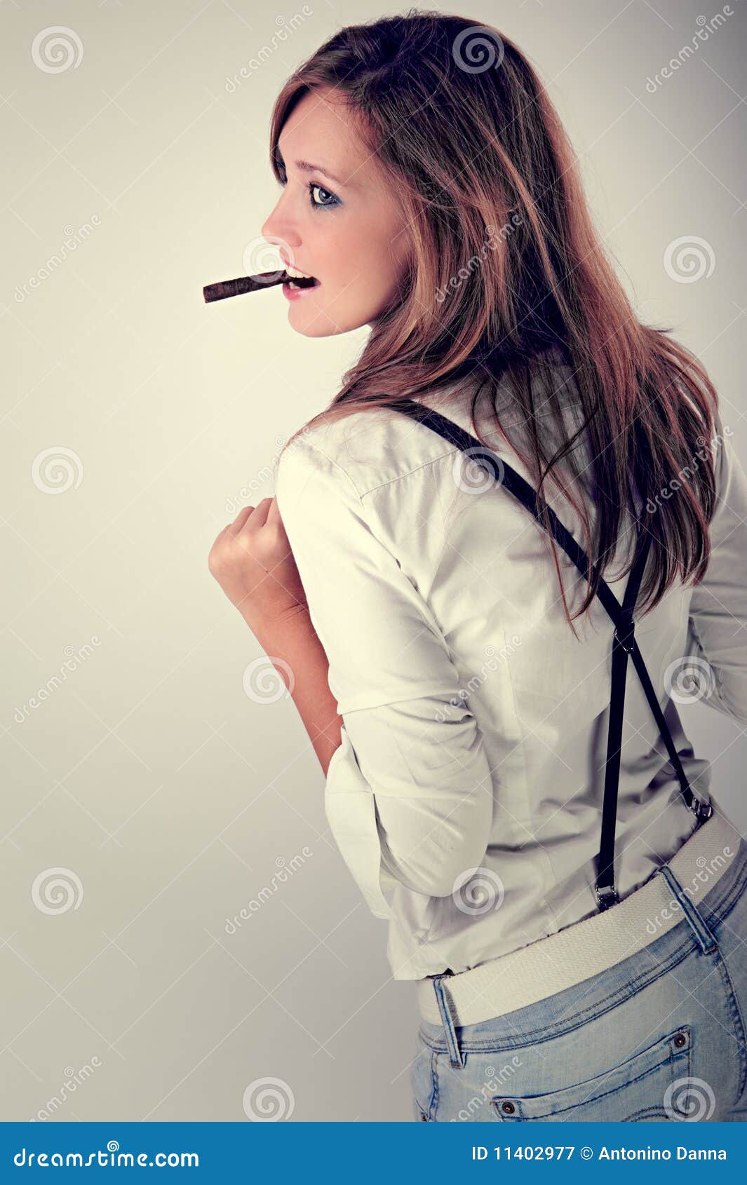 Bold Girl stock image. Image of vintage, business, blue - 11402977