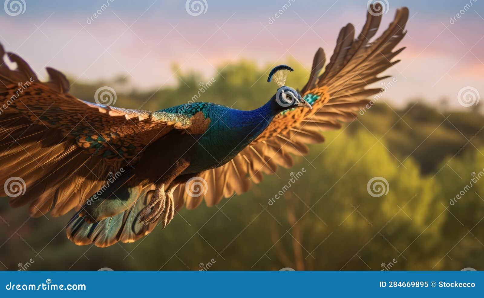Bold and Graceful: Peacock Wing in Flight - Unreal Engine Render Stock ...