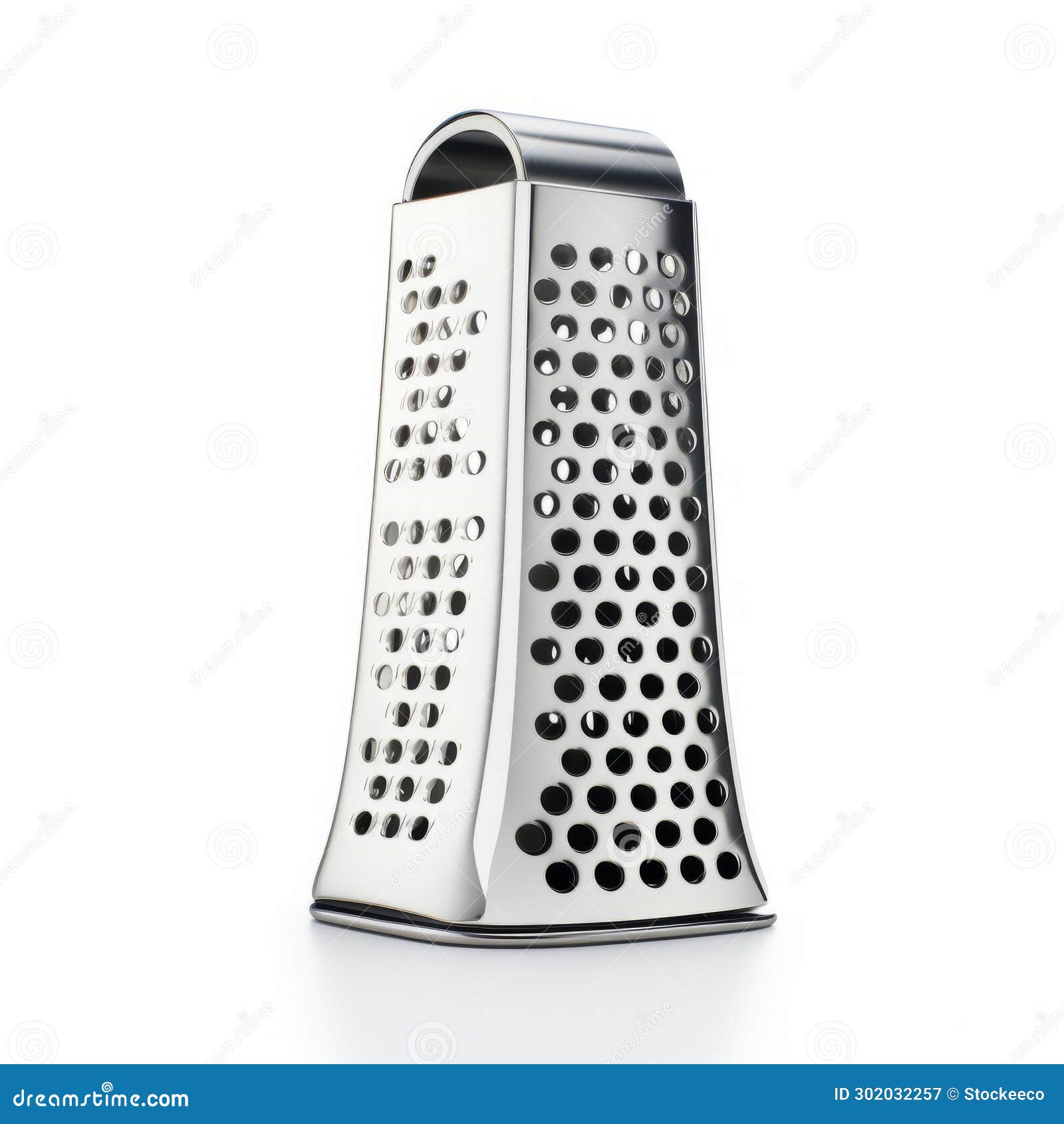 Bold and Graceful Silver Grater on White Background Stock Illustration ...