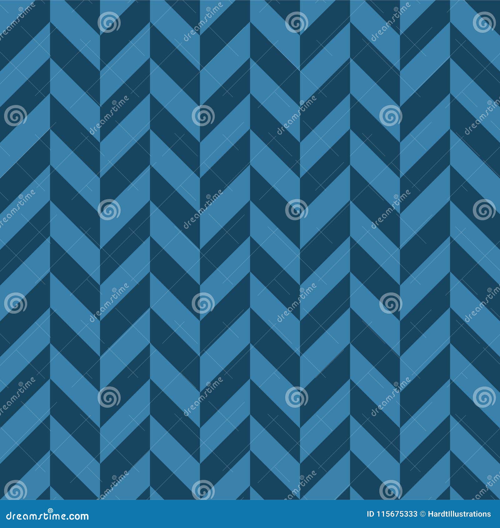 Vibrant Blue Alternating Chevron Seamless Pattern Stock Vector ...