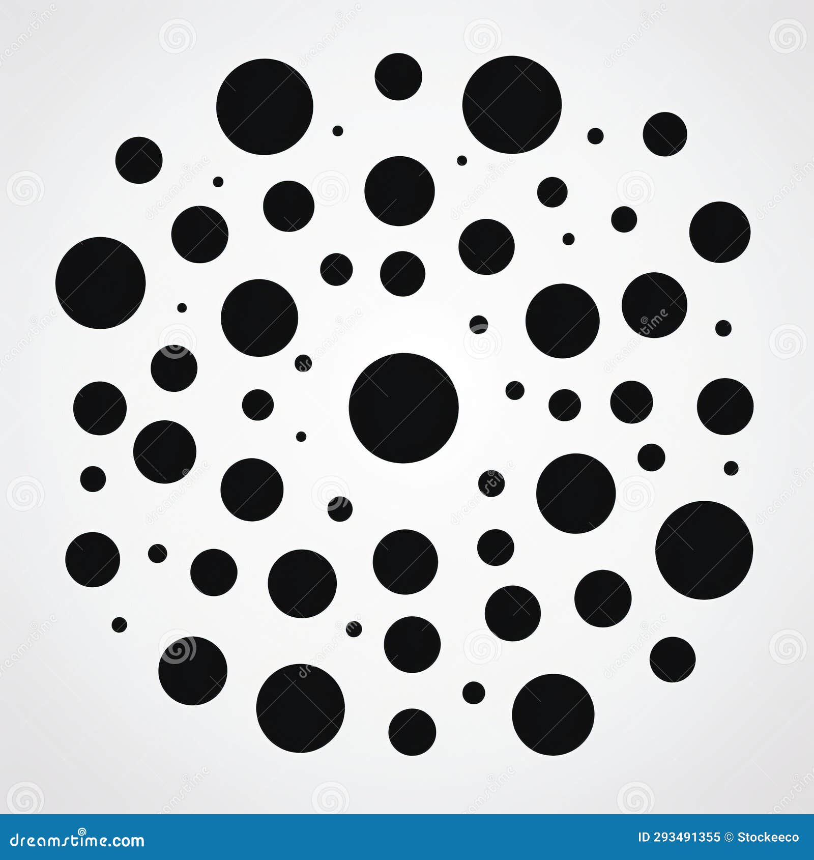 Bold Graphic Design: Black and White Circle of Dots Stock Illustration ...