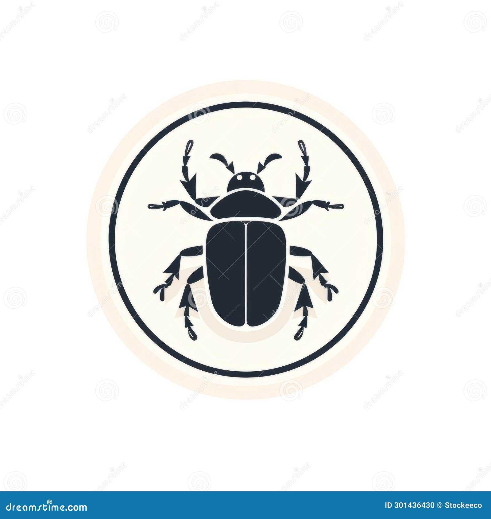 Bold Graphic Design Elements with Egyptian Iconography: the Beetle ...