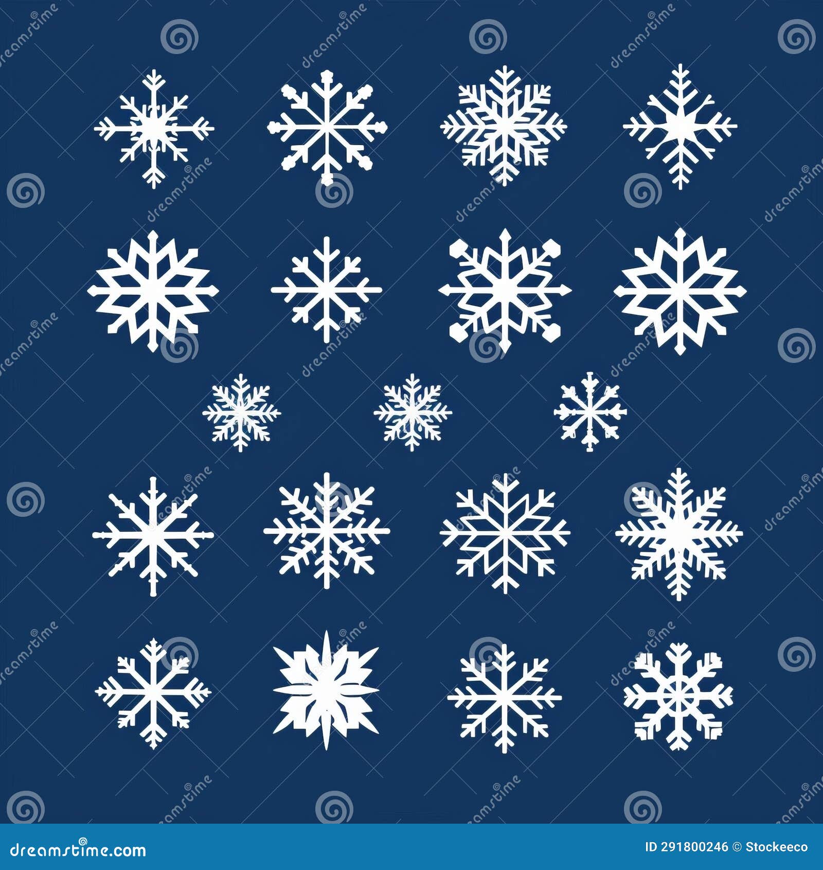 Bold Graphic Design: Large Snowflake Vector Icon Set Stock Illustration ...