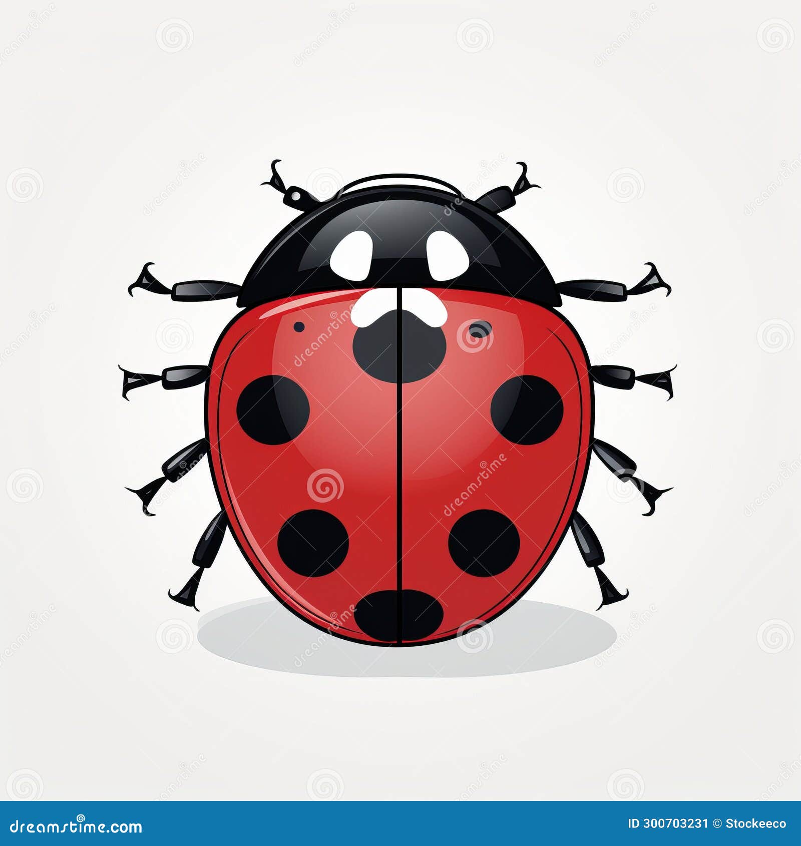 Bold Graphic Illustration of a Ladybug: Detailed Character with ...