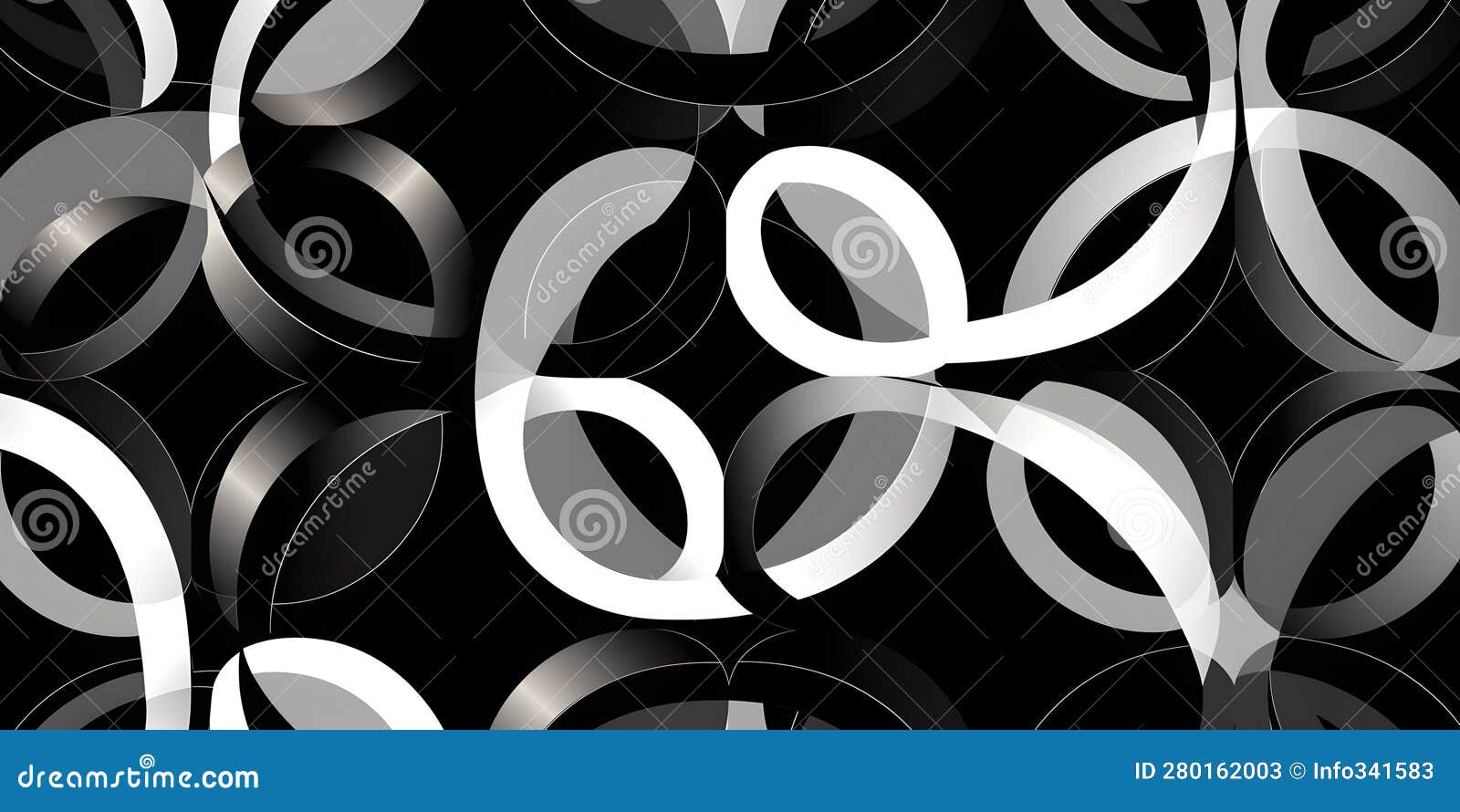 Bold Graphic Pattern of Interlocking Circles in Shades of Generative AI ...