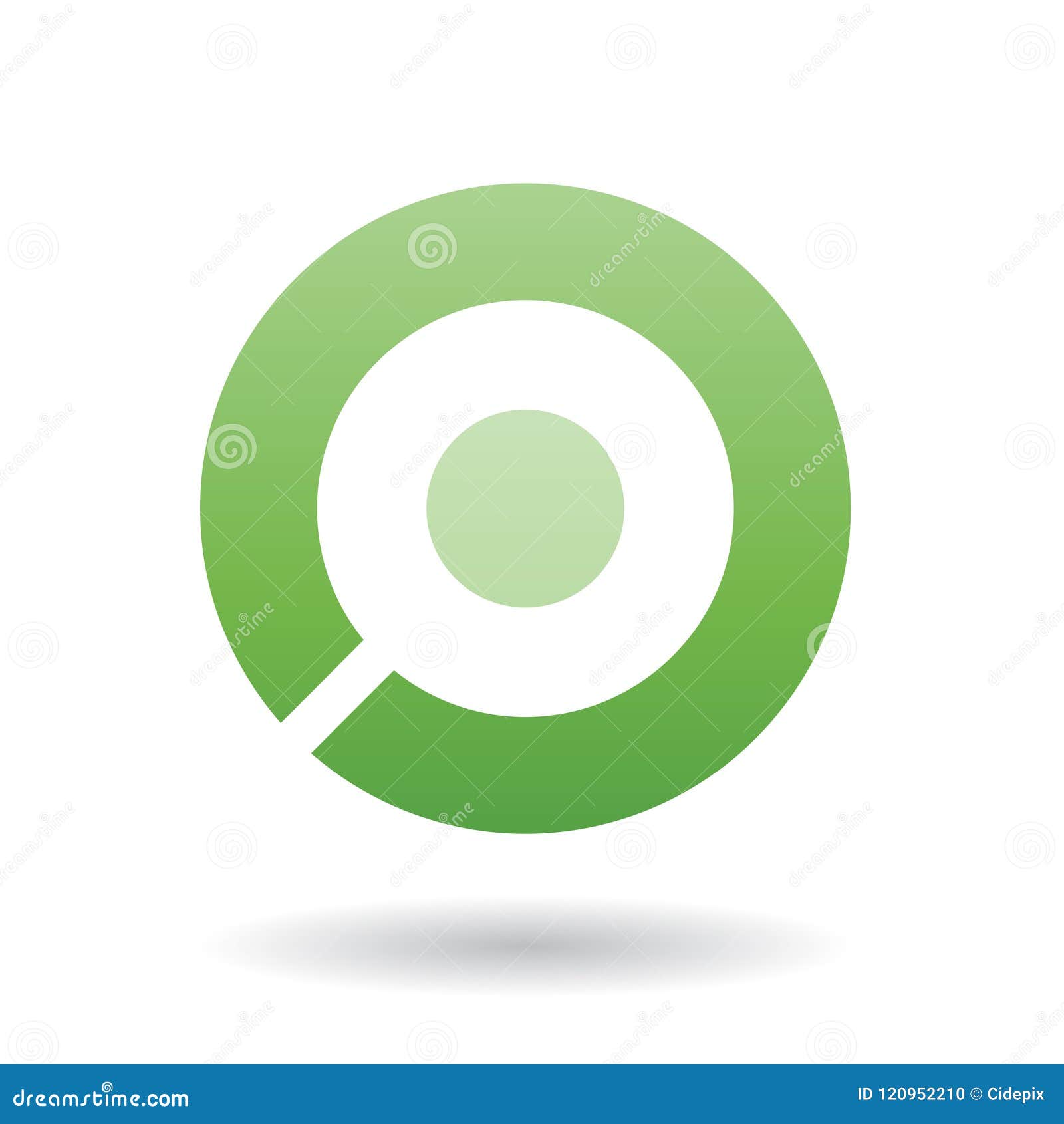 Bold Green Icon for Letter O Vector Illustration Stock Vector ...