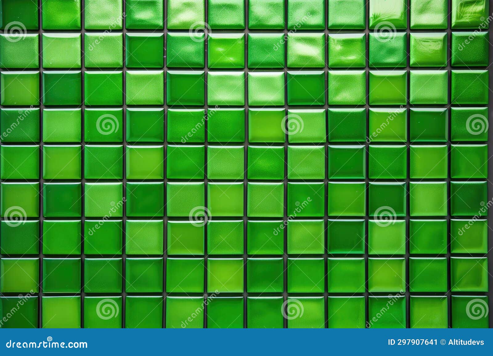 Bold Green Tiles with a Square Pattern Stock Image - Image of patterned ...