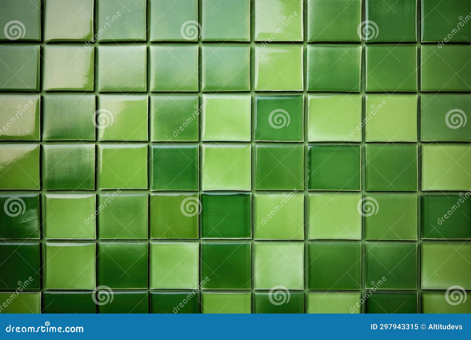 Bold Green Tiles with a Square Pattern Stock Image - Image of ...