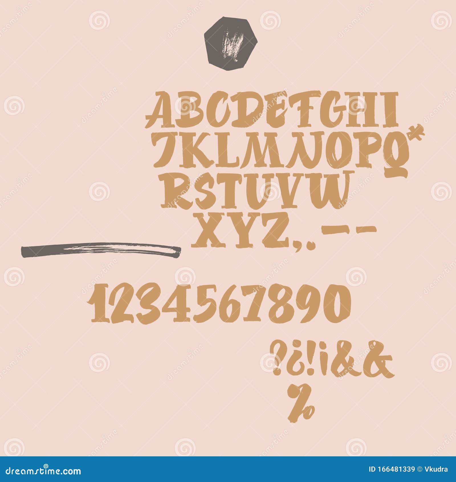 Bold Handwritten Brush Font. Script Stock Vector - Illustration of ...