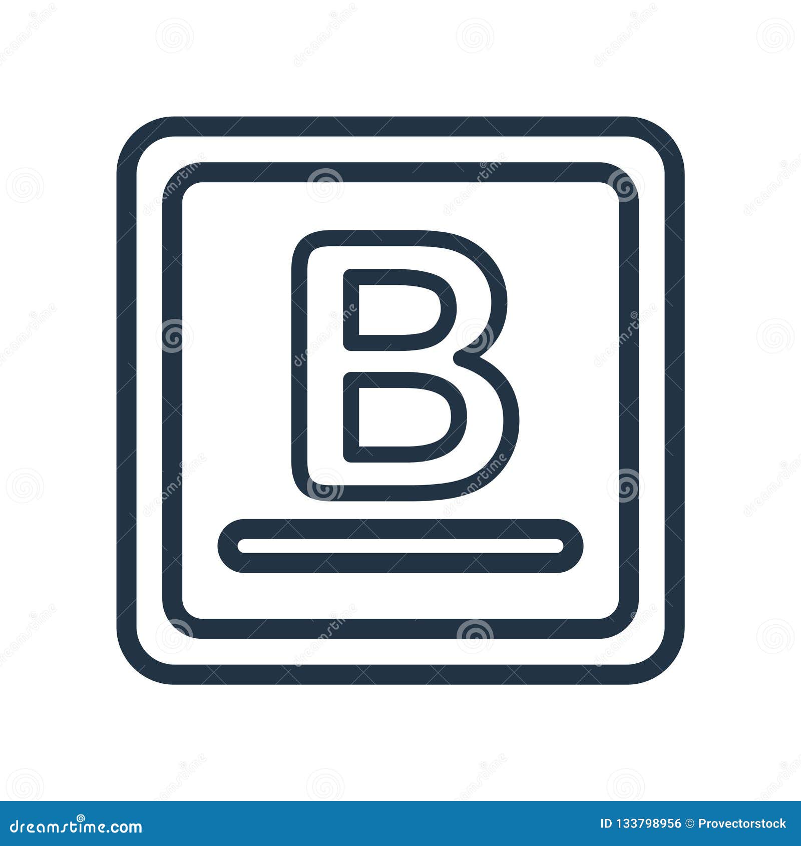 Bold Icon Vector Isolated on White Background, Bold Sign Stock Vector ...