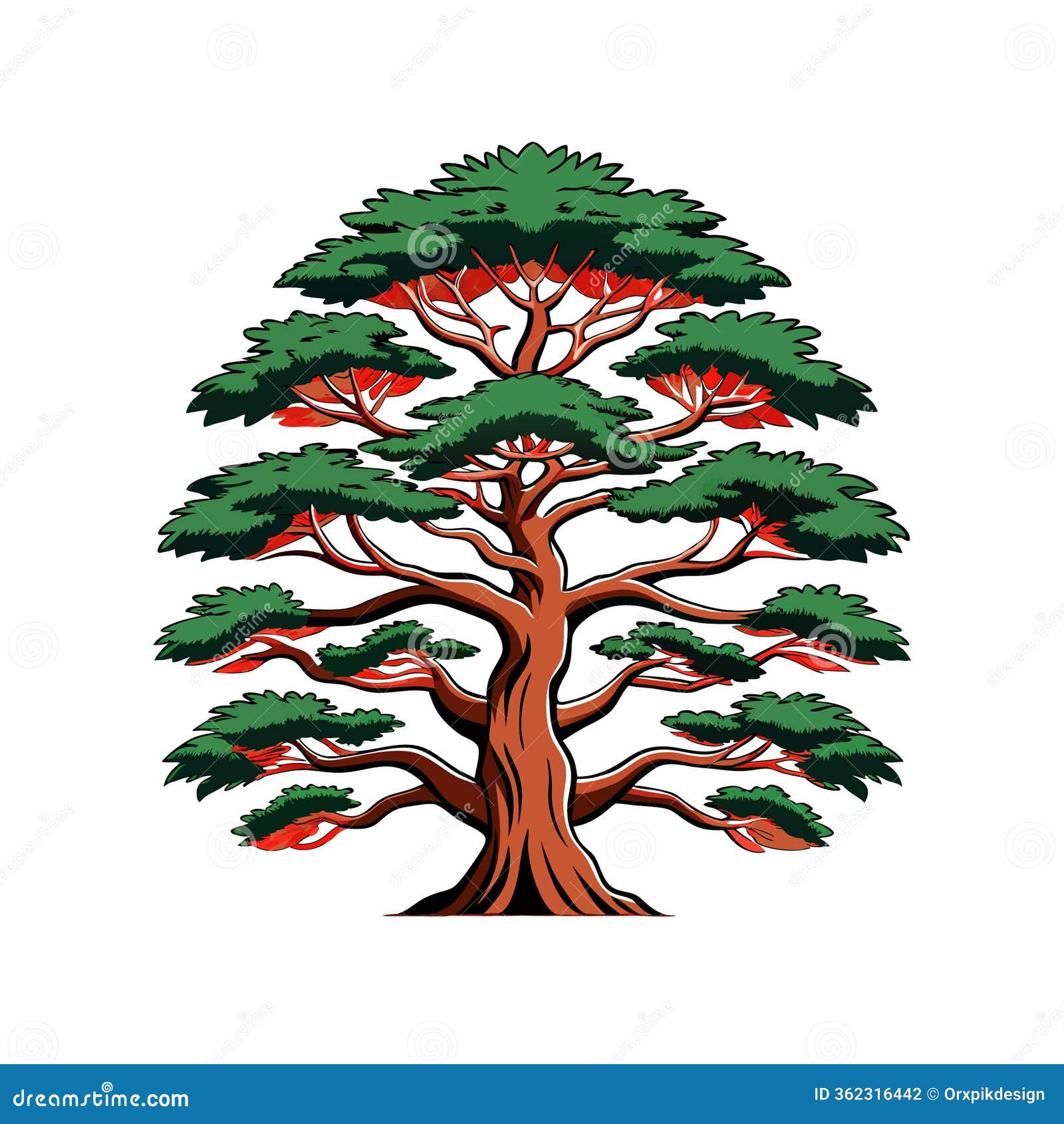 Japanese Cedar Tree Bonsai - 3D Render Royalty-Free Stock Photography ...