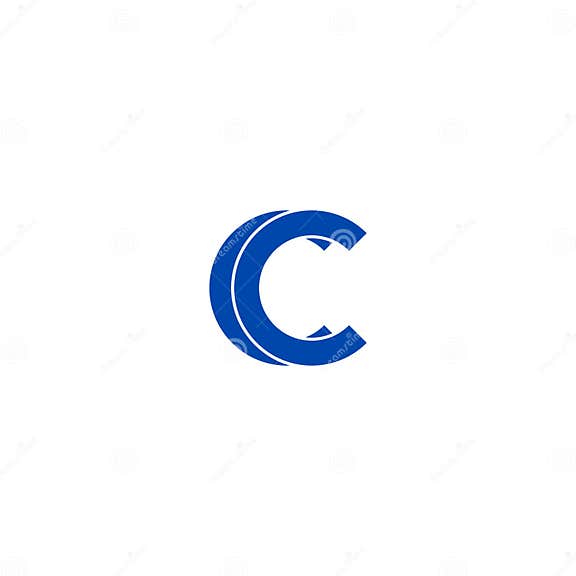 Bold Letters CC Monogram Logo Design Vector Stock Vector - Illustration ...