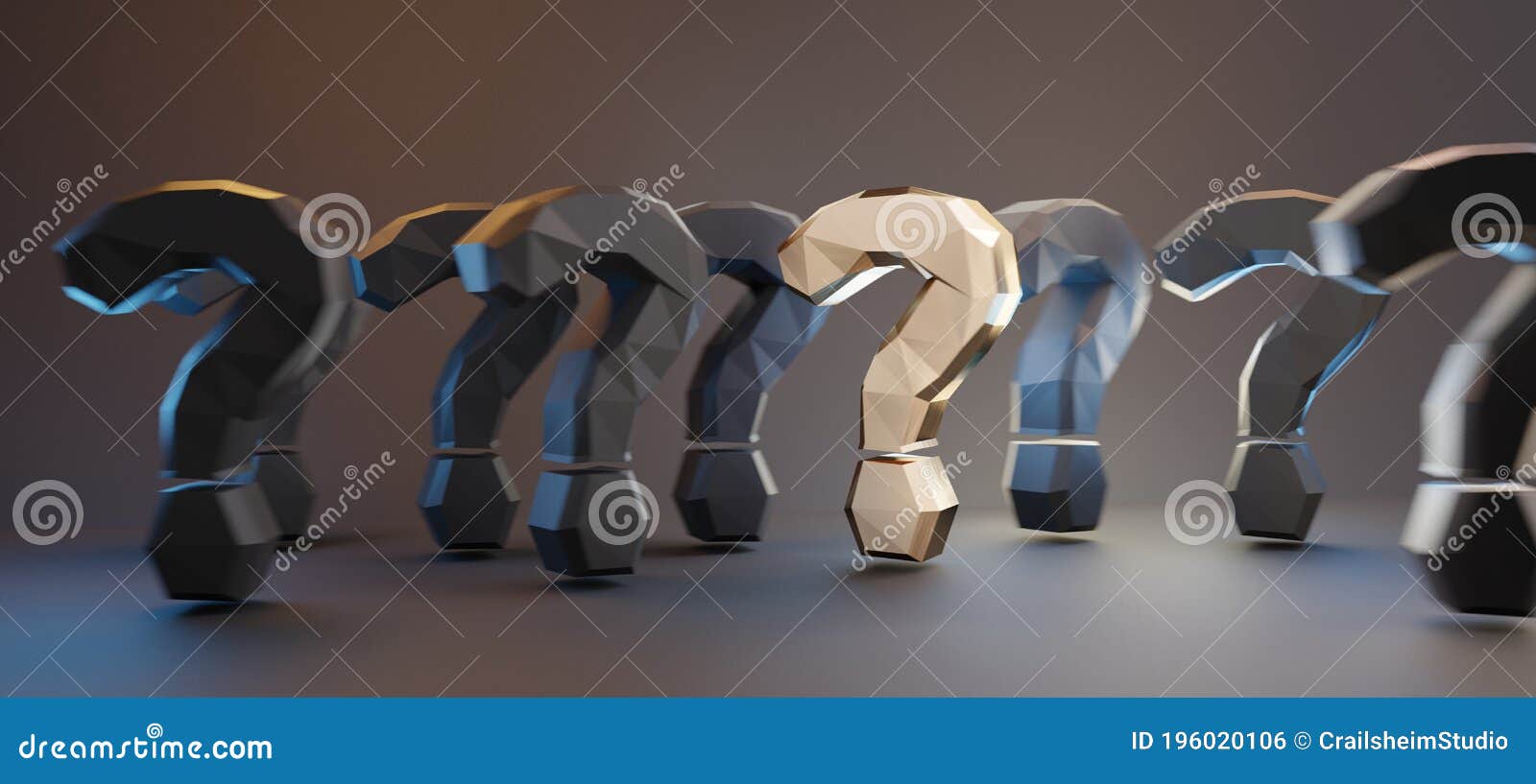 Bold Letters Question Marks 3d-illustration Stock Illustration ...