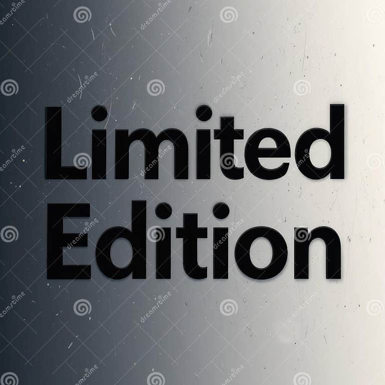 Bold Limited Edition Text on Gradient Metallic Background Stock Image ...