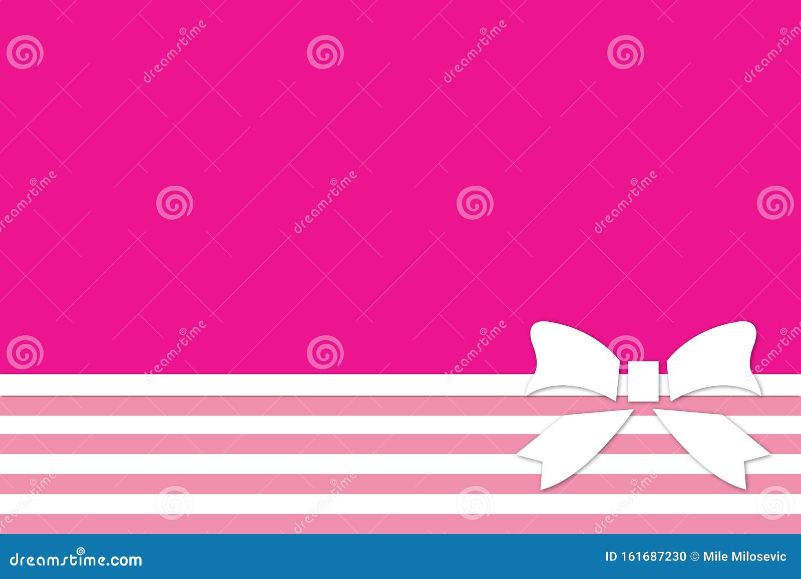 Bold Line with Decorative Bow. Template Design Stock Vector ...