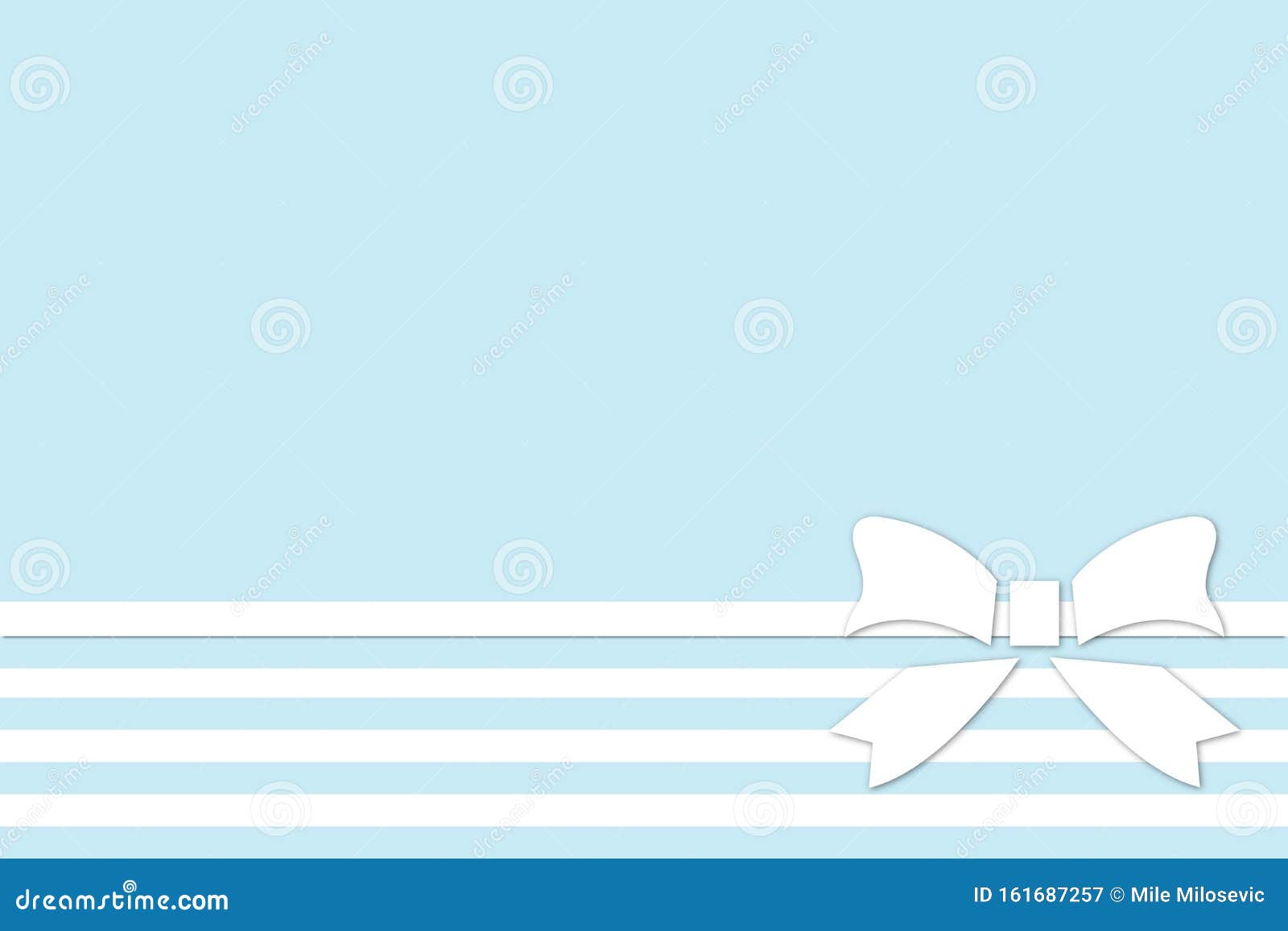 Bold Line with Decorative Bow. Template Design Stock Vector ...