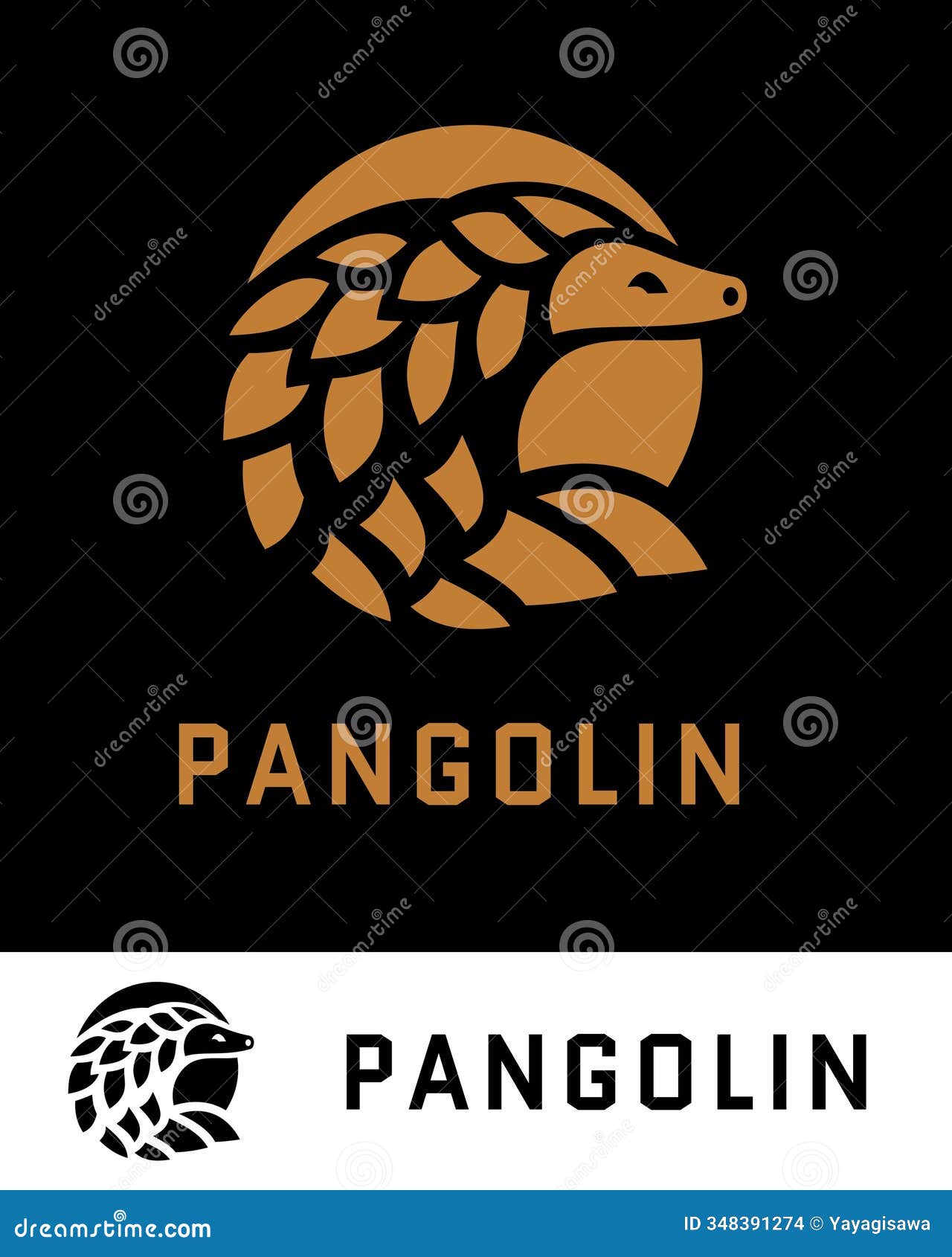 A Bold, Minimalist Logo Design Featuring a Stylized Pangolin Stock ...