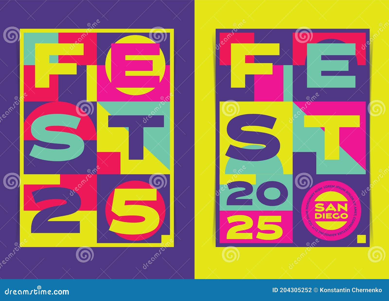 Bold Modern Event Poster Design Template. Vector Illustration Stock ...