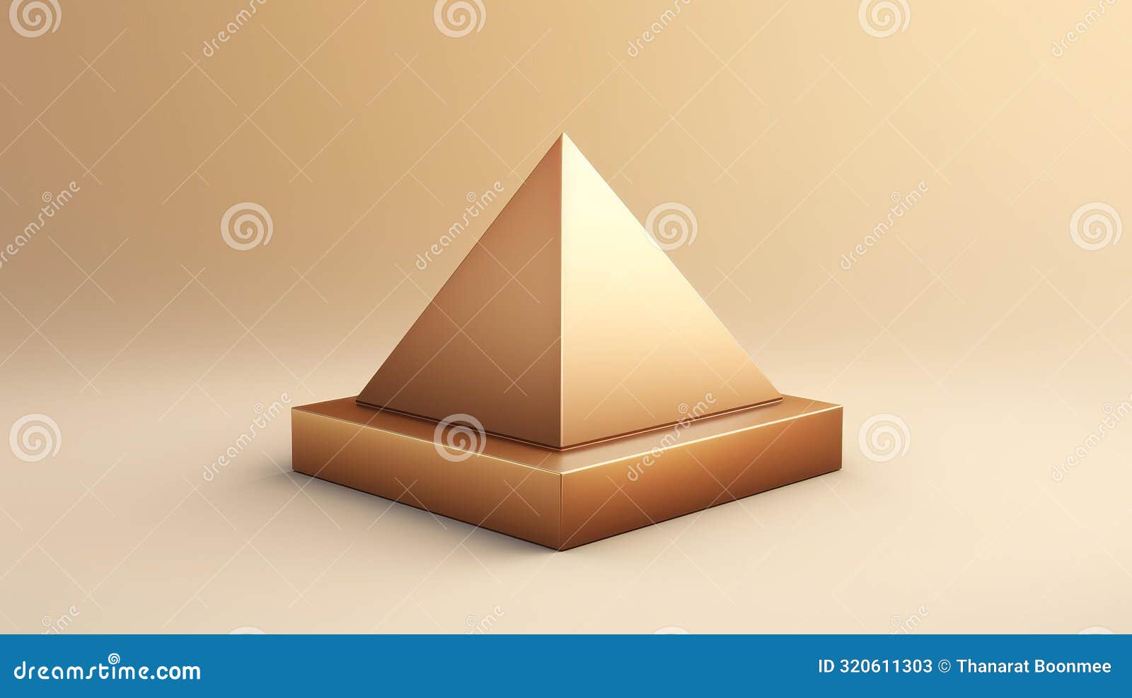 Bold and Modern Geometric Pyramid Illustration Symbolizing Strength and ...