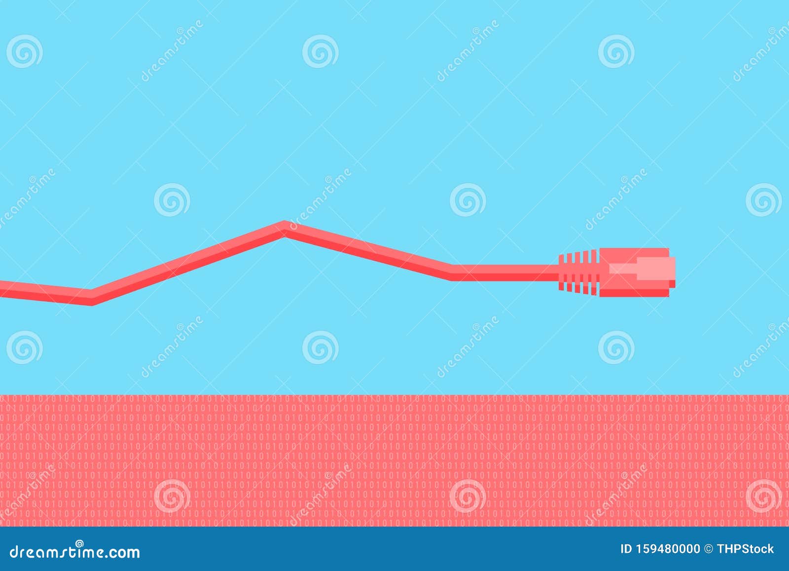 Bold Modern Network Cable Vector Stock Vector - Illustration of sign ...