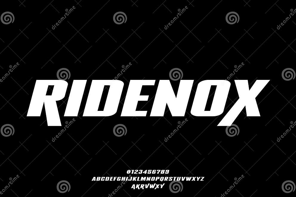 Bold Modern Slant Font Vector with Alternate Style Stock Vector ...