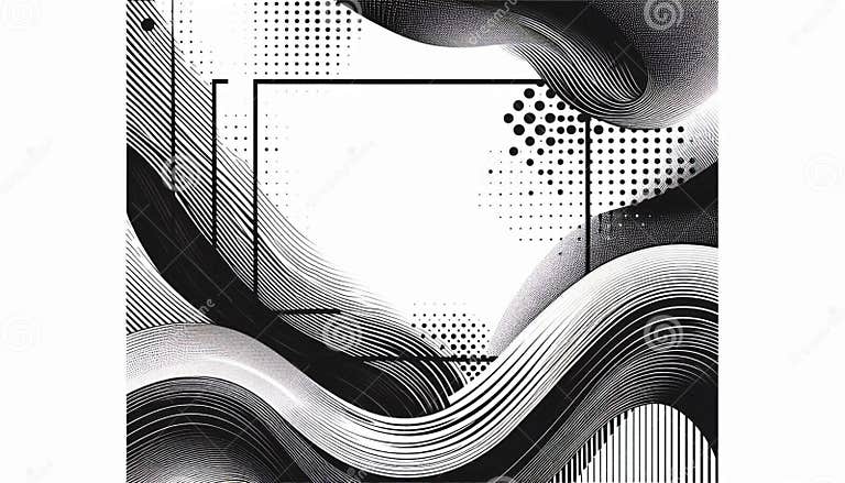 Bold Monochrome Waves: High-Resolution Halftone Patterns with Sharp ...