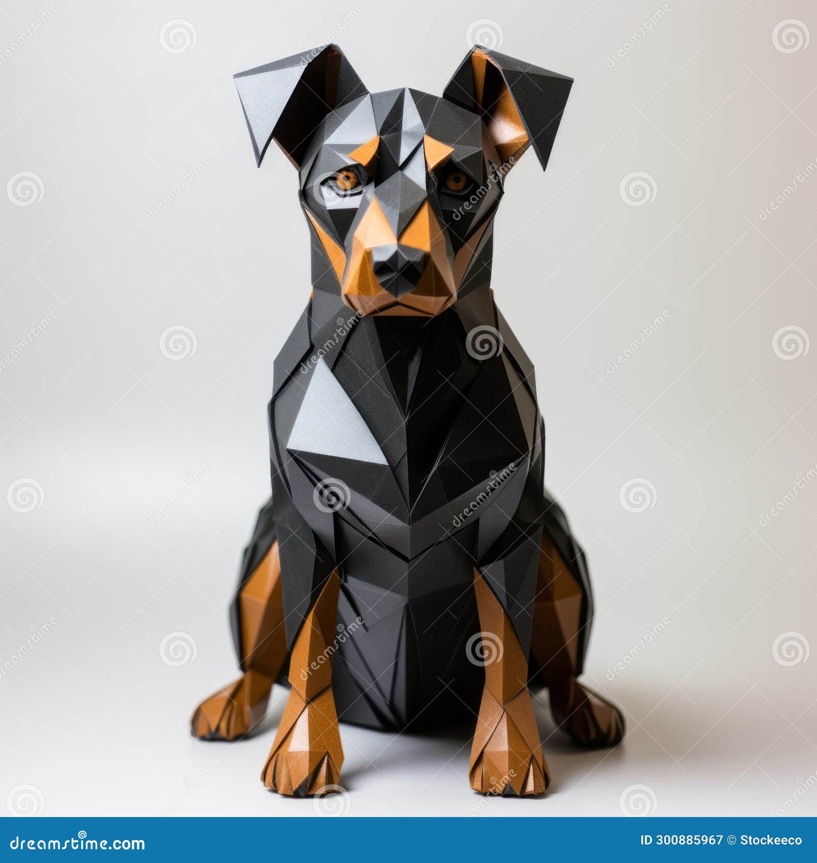 Bold and Multidimensional Geometric Dog Statue for Modern Decor Stock ...